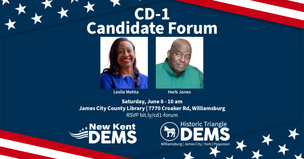 CD-1 Candidate Forum - Historic Triangle Dems